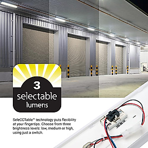 Metalux Vaportite 4 ft. White Integrated LED Industrial Vaportite withSelectable CCT and Lumen