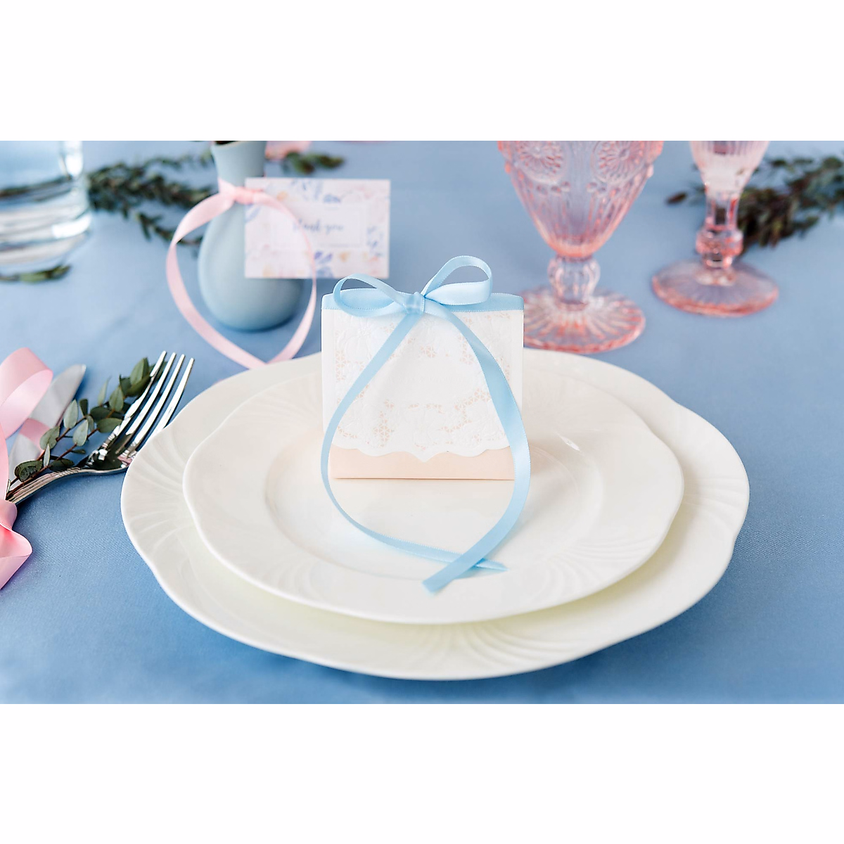 Weddingstar Vintage Inspired Pressed Glass Goblet, Blush Pink, 10 fluid ounces