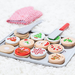 Melissa & Doug Slice and Bake Wooden Christmas Cookie Play Food Set
