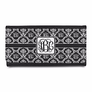 RNK Shops Personalized Monogrammed Damask Leatherette Ladies Wallet