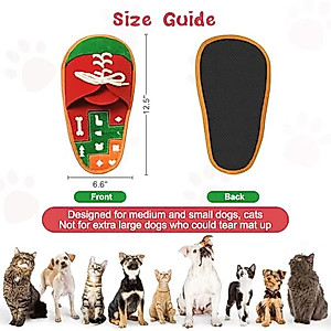 Snuffle Mat for Dogs, Cute Shoes Shape, Interactive Sniff Mat for Slow Eating and Keep Busy, Adjustable Dog Digging Toys Encourages Natural Foraging Skills, Suitable for Small and Medium Dogs