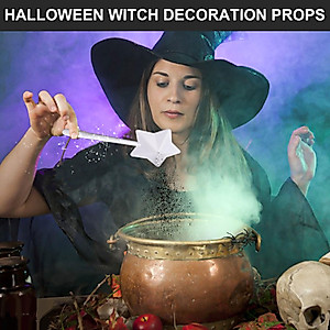 2 Pcs Magic Wand Salt and Pepper Shakers, Star Wand Salt and Pepper Shakers (black & white)