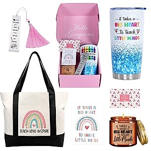 Teacher Appreciation Gifts for Women, Best Teacher Christmas Gifts, Stainless Steel Unique Funny Thank You/Retirement/Christmas/Birthday Baskets Gifts for Teachers