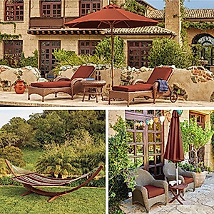 Classic Accessories Montlake FadeSafe Water-Resistant 48 x 18 x 3 Inch Outdoor Bench/Settee Cushion, Patio Furniture Swing Cushion, Heather Henna Red, Patio Loveseat Cushion