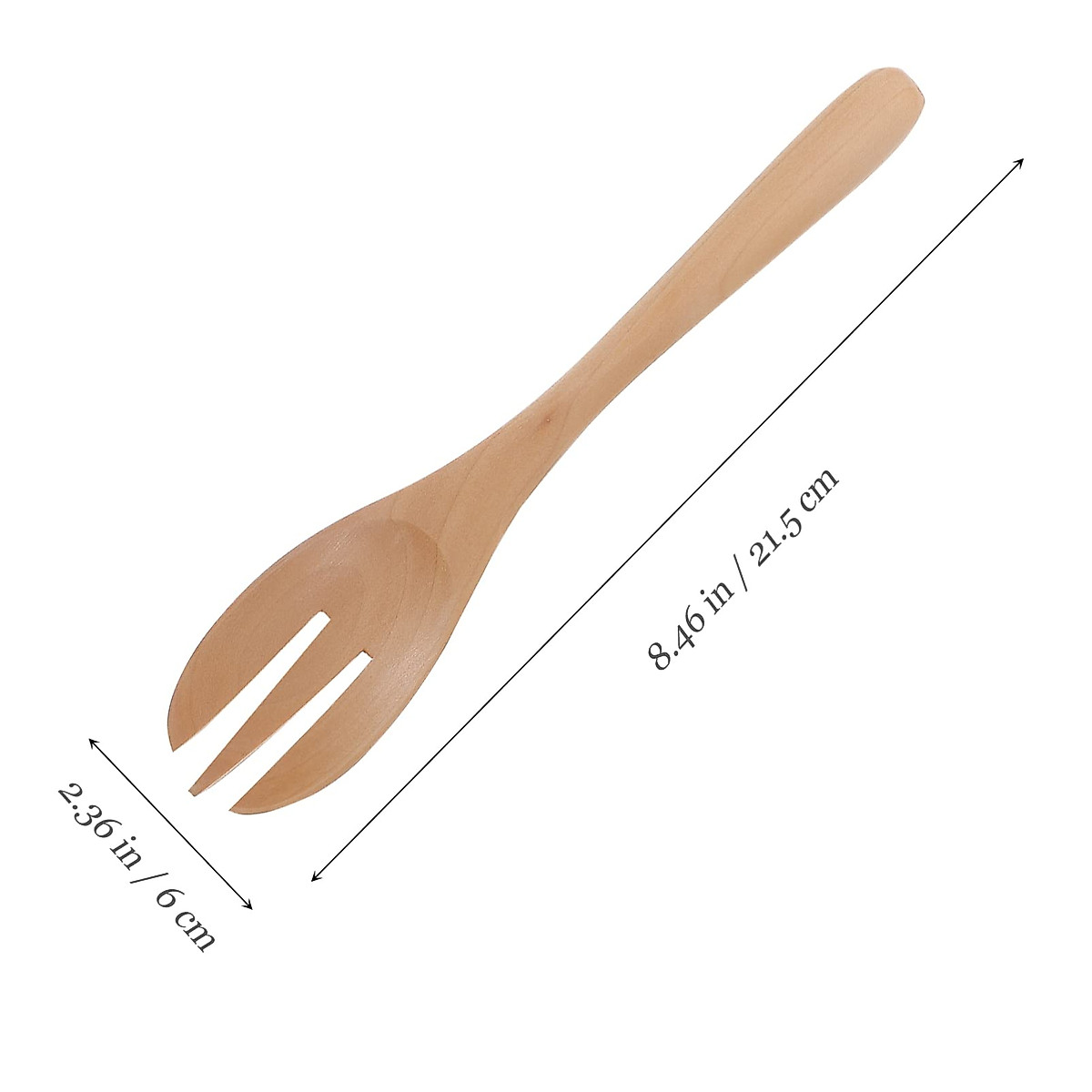 DOITOOL 1 Set 2pcs Salad Wooden Spoon Handy Wooden Utensils for Eating Salad Spoon Stirring Pasta Mixing Spoons Silverware Spoons Wooden Salad Bamboo Salad Hands Salad Woo Tableware Snack