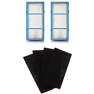 Nispira Total Air True HEPA Air Filter Replacement Carbon Compatible with Holmes AER1 Total Air Purifier HAPF30AT - 1.37” x 10” x 4.62” (2 HEPA Filters + 4 Carbon Filters)