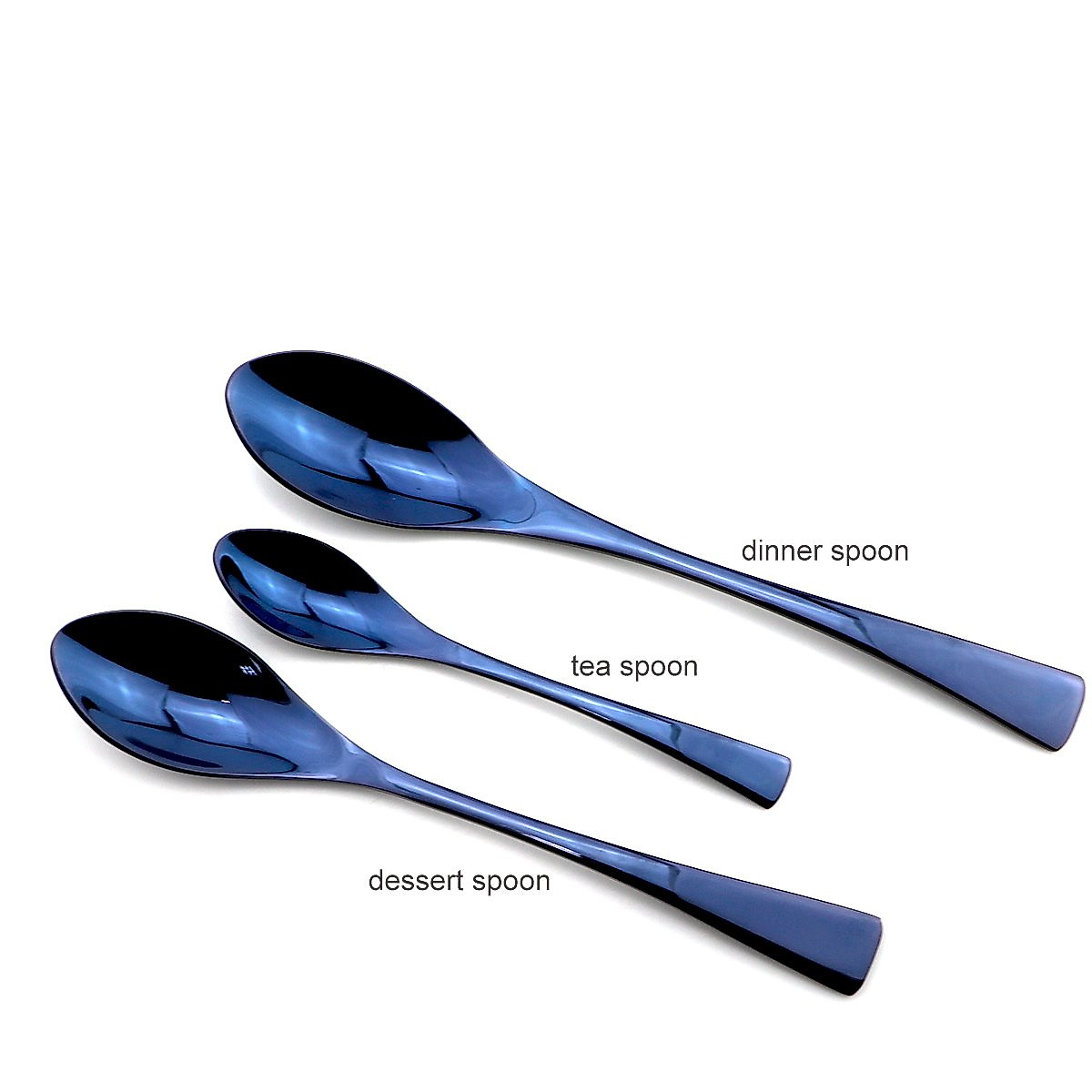 JASHII Luxury Jubilee Blue Flatware Set 20-Piece Iridescent Silverware Sets Replace Black Mirror Polished, 18/10 Stainless Steel Utensils For 4,Dinner Knife STEAK Knife Fork DINNER DESSERT Spoon