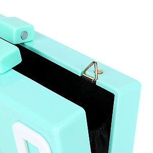 Shiratori Women Evening Clutch Bag, Acrylic Square Box Shoulder HandBags For Wedding Party Tote Purse (Green)