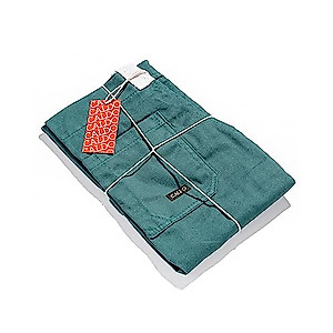 Caldo Daily Cotton Kitchen Apron for Cooking- Mens and Womens Professional Chef or Server Bib Apron - Adjustable Straps with Pockets and Towel Loop (Spruce)
