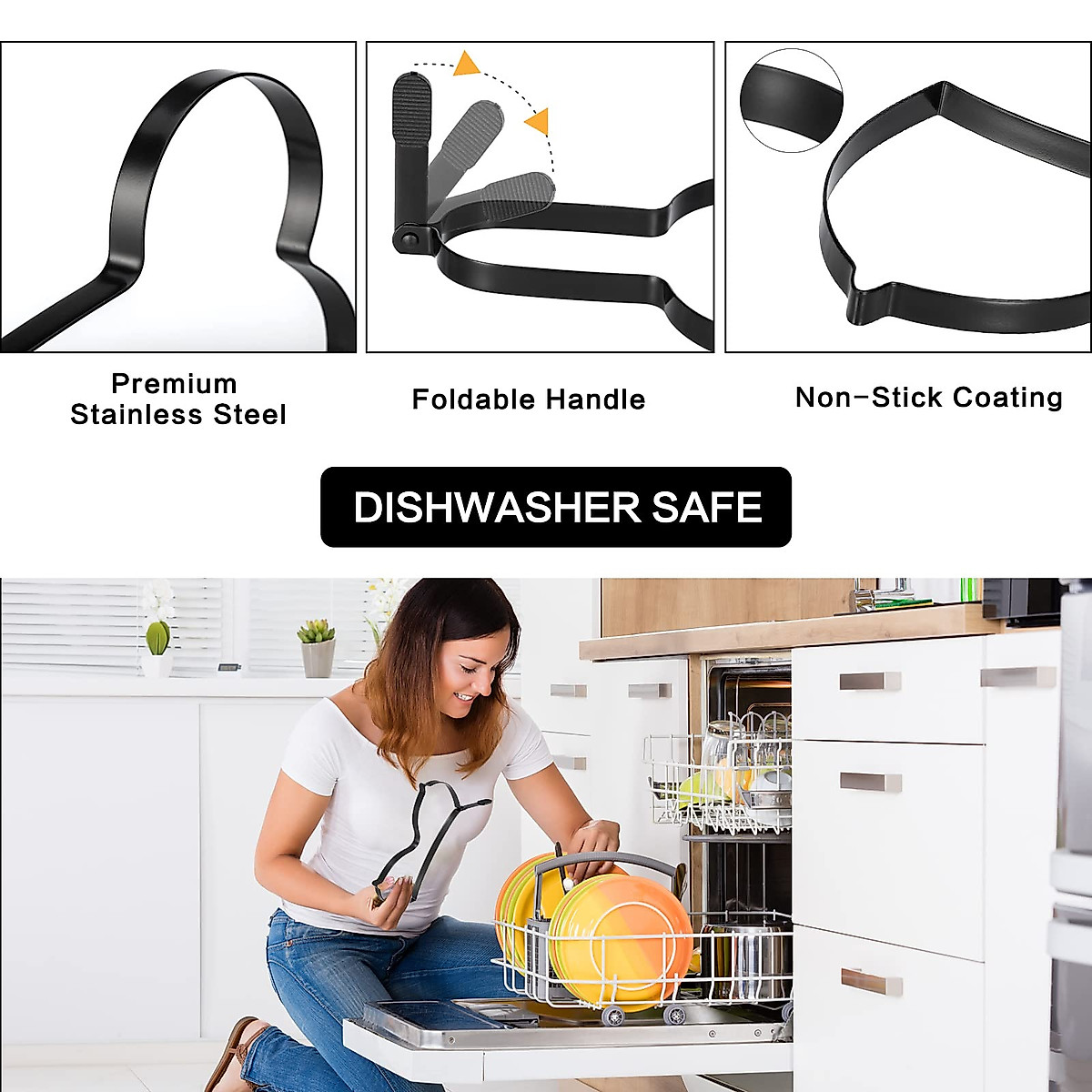 Funny Egg Rings- For Gag Gifts，White Elephant Gifts And Bachelorette Party Favors. Unique Novelty Funny Gifts For Men And Women. Stainless Steel ,Can Work With Eggs Or Pancakes(2 Pack)