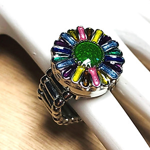 Snap Jewelry Stretch Ring Silver Plated fits 18-20mm Standard Size Ginger Style Charms My Prime Gifts