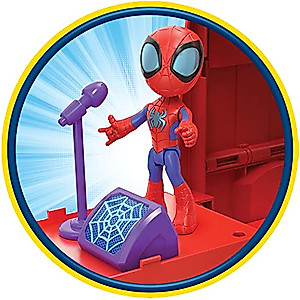 Marvel Spidey and His Amazing Friends Spider Crawl-R 2-in-1 Headquarters Playset, Preschool Toy with 2 Modes, Lights, Sounds, 3 Years and Up, 2 Feet Tall