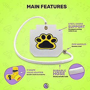 Dog Water Dispenser Pet Fountain - Upgraded 2022 Easy Paw Activated Dog Steps Eco-Friendly Pet Water Fountain with New Durable Leak-Proof Dog Bowl Hose Fresh Water Funny Dog Toys Keep Pets Cool