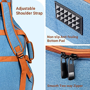 CAHAYA Acoustic Guitar Gig Bag 0.35inch Padded Guitar Bag Soft Denim Guitar Case with Three Large Storage Pockets Guitar Case Cover for 40 41 42 Inch Guitars