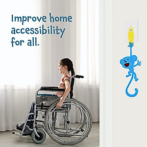 IMPRESA [3 Pack] Monkey Light Switch Extender for Kids with Easy Grab Tail - Toddler Light Switch Extender for Potty Training - Safe & Durable Light Switch for Toddlers - Easy to Install Cover