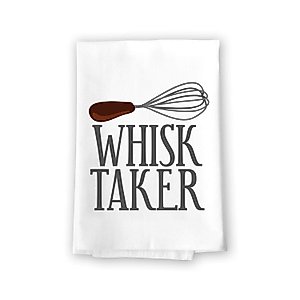 Honey Dew Gifts, Whisk Taker, Cotton Flour Sack Towel, 27 x 27 Inch, Made in USA, Funny Kitchen Towels, Baking Accessories, Baking Gifts, Oven Handle Hanging, Wire Whisk Kitchen Decor