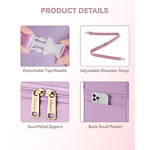 Mancro Breastmilk Cooler Bag with Ice Pack Fits 6 Baby Bottles, Insulated Baby Bottle Bag with Double Laye Design, Bottle Cooler for Baby Milk Suitable for Nursing Mom Daycare, Purple