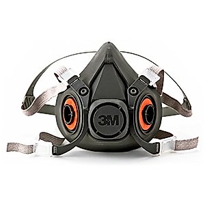 3M Half Facepiece Reusable Respirator 6300/07026(AAD), Respiratory Protection hSlNAs, 2Pack (Large)