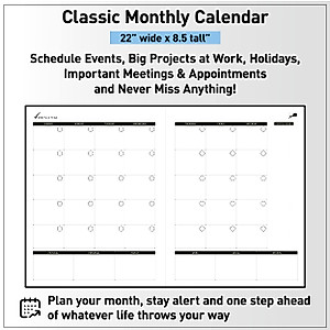 Daily Planner - Professional Life Planner, Calendar & Gratitude Journal to Increase Productivity, Time Management & Happiness - Vegan Leather Softcover, 6 Months, Undated 24 Hour Business Planner