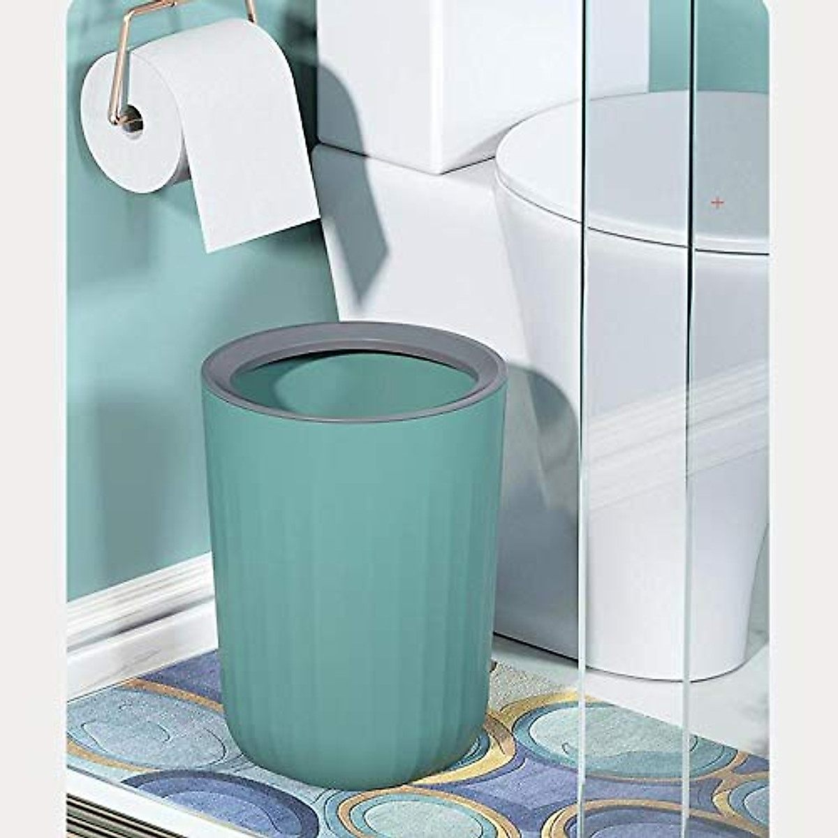 Hosaire. Waste Basket Trash Can Kitchen Waste Basket with Cover for Bathroom Home Office Dorm Kids Room 1 Pcs, Purple, 2431.5CM