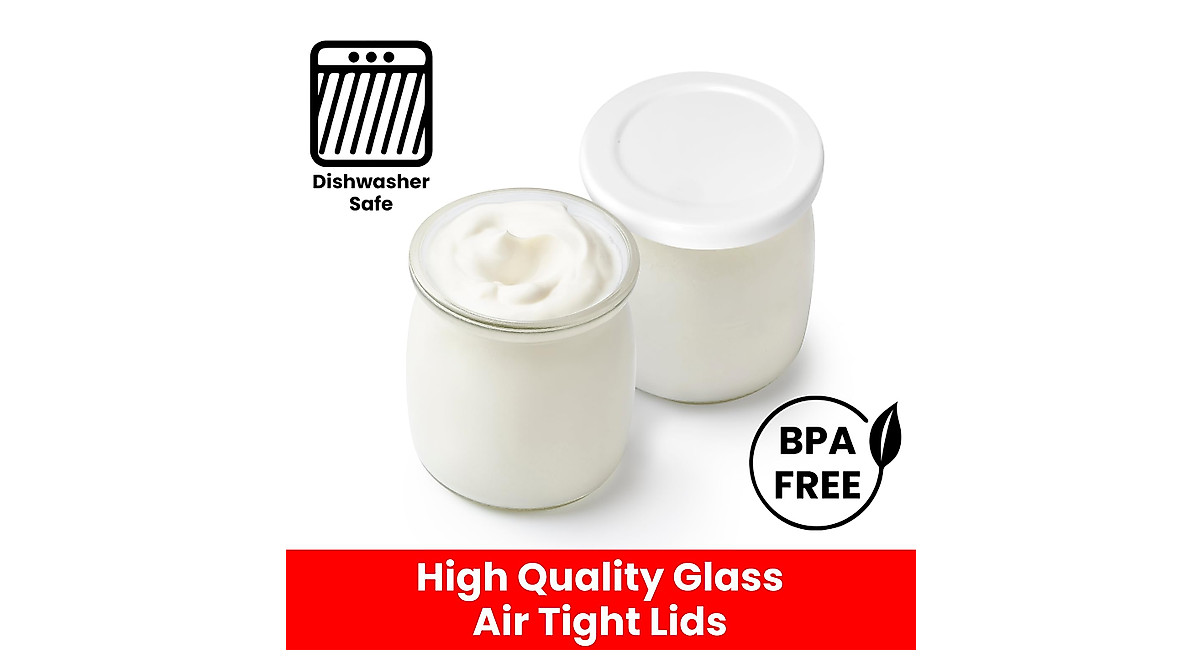 Ultimate Yogurt Jars - 8 Pack Small Glass Containers for Yogurt & Snacks