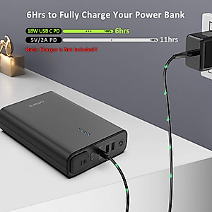 Omars USB C Docking Station + Portable Laptop Charger 24000mAh