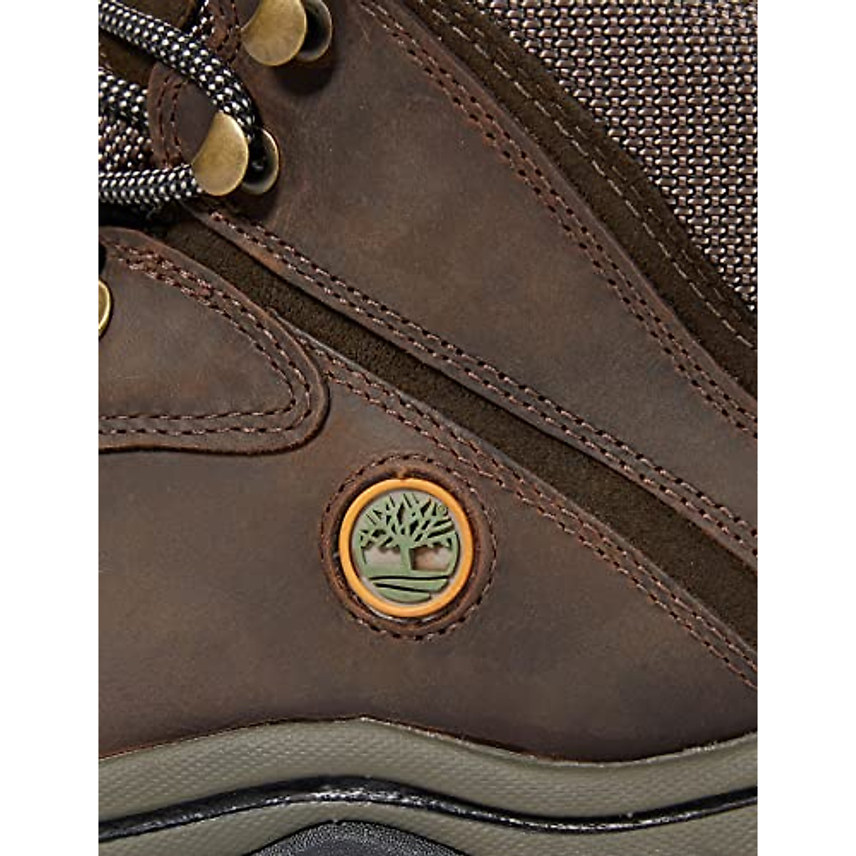 TimberlanD Women's White LeDge MiD Ankle Boot,Dark Brown,8 M US