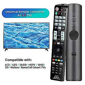 Gvirtue Universal Remote Control LG-1LC Compatible Replacement for LG TV/ 3DTV/ HD/Smart/LCD/LED/Netflix/Amazon AKB74915304 AKB74475401 AKB72915239 AKB72915238