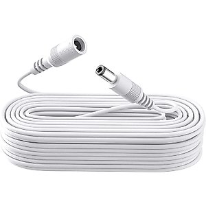 ANLINK 10M 33ft Power Extension Cable, DC 12V 2.1mm x 5.5mm Power Adapter Extension Cord, Compatible with 12V DC Power Supply Adapter or Wall Charger for CCTV Security Camera IP Camera(White)