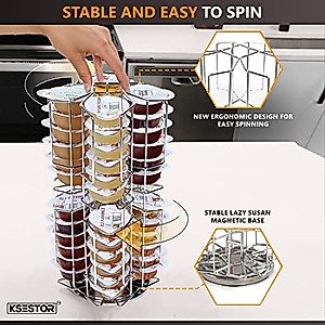 Storage Carousel for Bartesian Capsules by Ksestor - Holds up to 48 Bartesian Pods - 360-Degree Rotation - Bartesian Pod Holder - Bartesian - Bartesian Cocktail Machine
