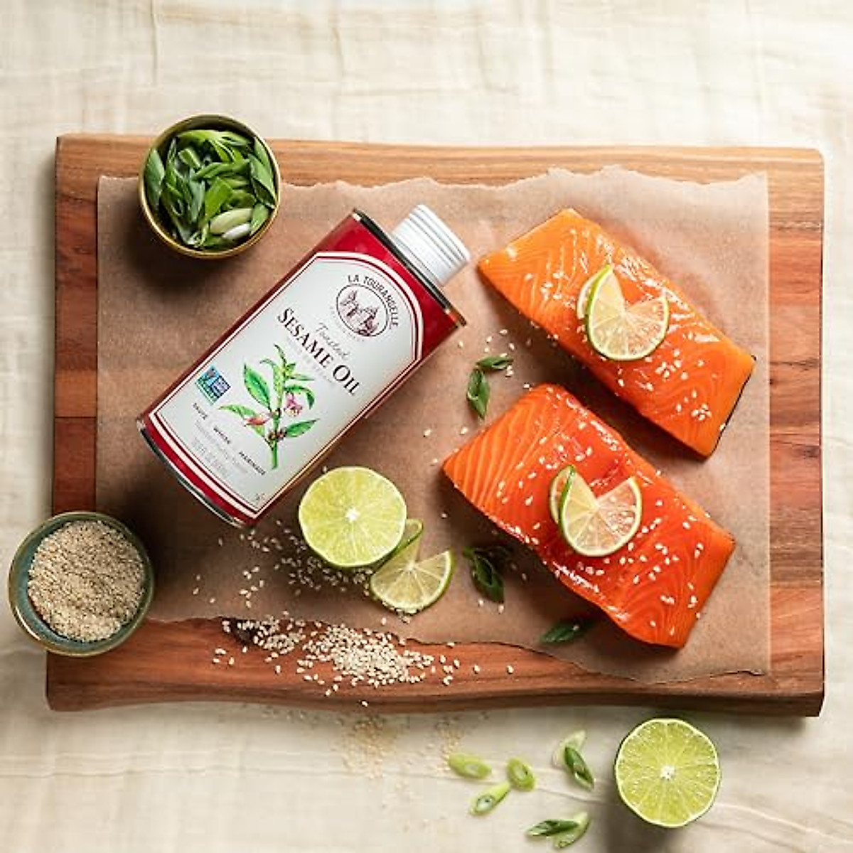 La Tourangelle, Toasted Sesame Oil, Great for Cooking, Add to Noodles, Stir-Fry, Vegetables, Vinaigrettes, and Marinades, 16.9 Fl Oz