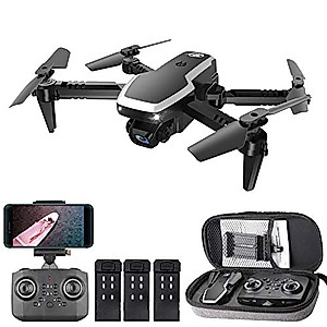 GoolRC Drone with Camera CSJ S171 PRO RC Drone with Dual Camera, 4K HD WiFi FPV Mini Drone for Kids and Adults, Foldable RC Quadcopter with 3D Flip, Headless Mode, Altitude Hold, Storage Bag and 3 Batteries