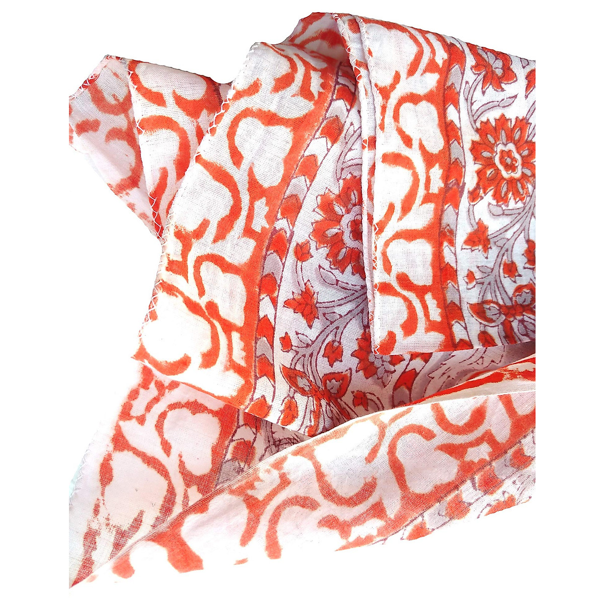 Rastogi Handcrafts 100% cotton Hand block rajasthani print scarves for women 73x44 inch size scarfs use as also sarong (Big scarves 16)