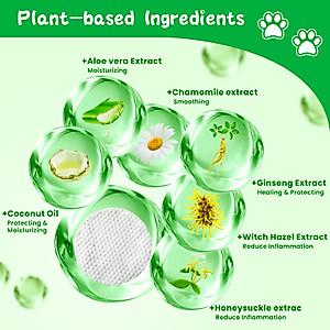 Tinioey Dog Ear Wipes for Dogs (150 PCS-Extra Large) | Plant-Based Cat Dog Ear Cleaner Wipes Cleaning Solution to Remove Dirt and Ear Wax, Relieve Itching, Shaking Head & Inflammation