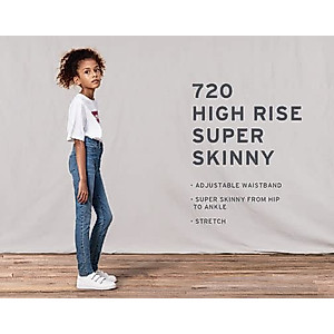 Levi's Girls' 720 High Rise Super Skinny Fit Jeans, Blue, 14