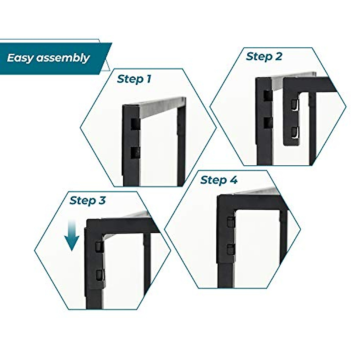 SAYGOER Computer Desk Industrial Corner Table for Small Spaces Home Office Workstation Study Writing Desk, Walnut Oak