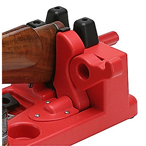 MTM GV30 Gun Vise for Gunsmithing work and Cleaning Kit, Free Standing, 11 Compartments, USA Made, Red