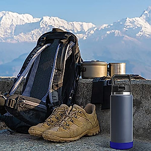 VIKIZUES Water Bottle Boot, Compatible with YETI, Owala Water Bottles, Accessory Silicone Water Bottle Protector, Anti-Slip Silicone YETI/Owala Boot,Offshore Blue