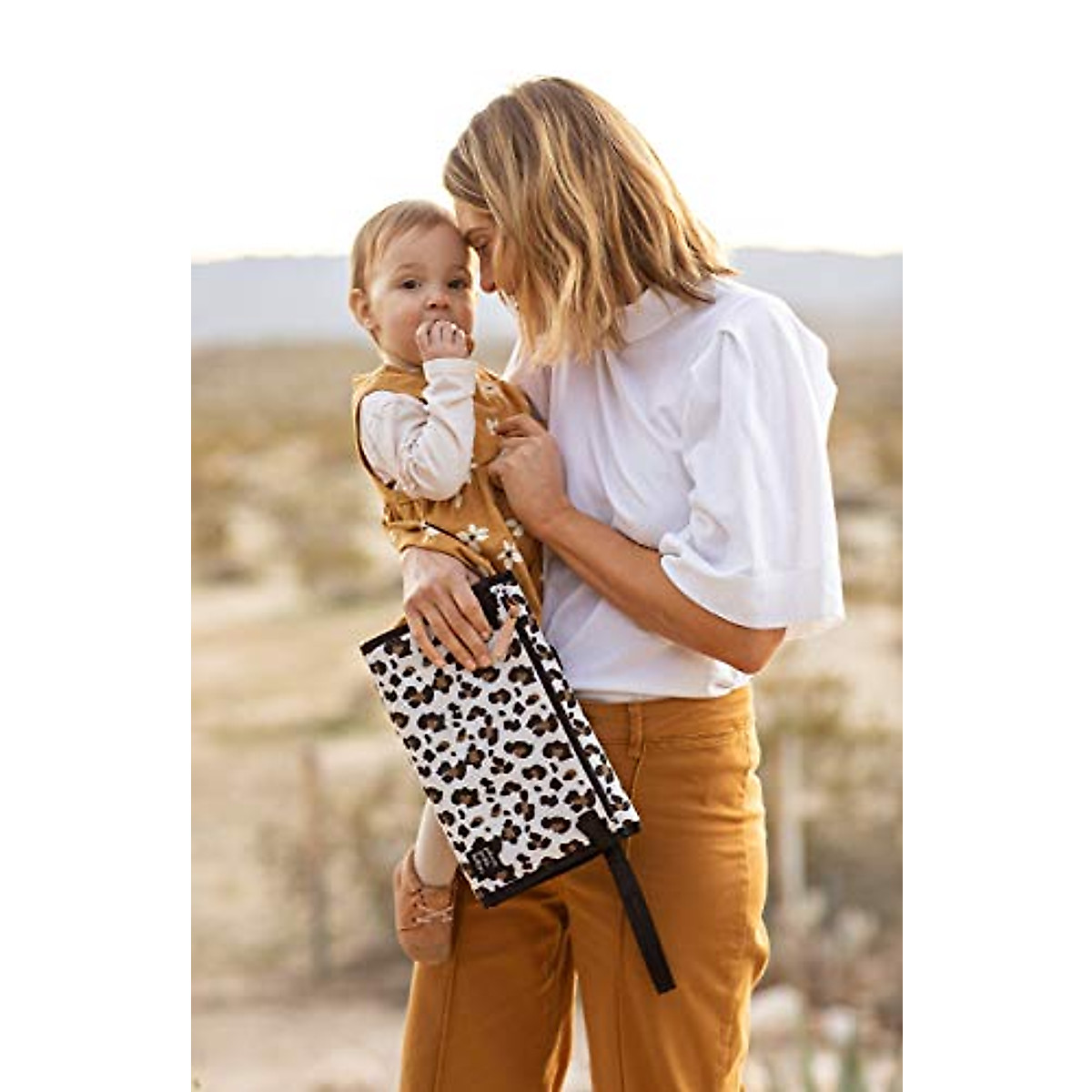 Petunia Pickle Bottom Nimble Diaper Clutch | Compact Clutch with Fold-Out Changing Pad | Diaper Clutch | Small Baby Diaper Bag | Stylish Diaper Clutch for On-The-Go Moms and Dads | Moon Leopard