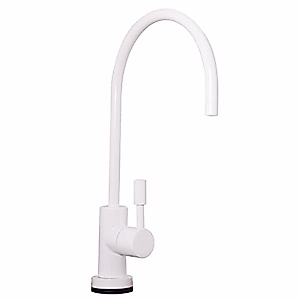 Westbrass D2036-NL-50 11" Contemporary 1-Lever Handle Cold Water Dispenser Faucet, Powder Coat White