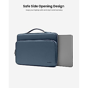 tomtoc 360 Protective Laptop Carrying Case for 14-inch MacBook Pro M3 A2992 A2918 M2/M1 Pro/Max A2779 A2442 2023-2021, 12.9-inch iPad Pro 3rd-6th Gen, Water-Resistant MacBook Accessory Bag Sleeve