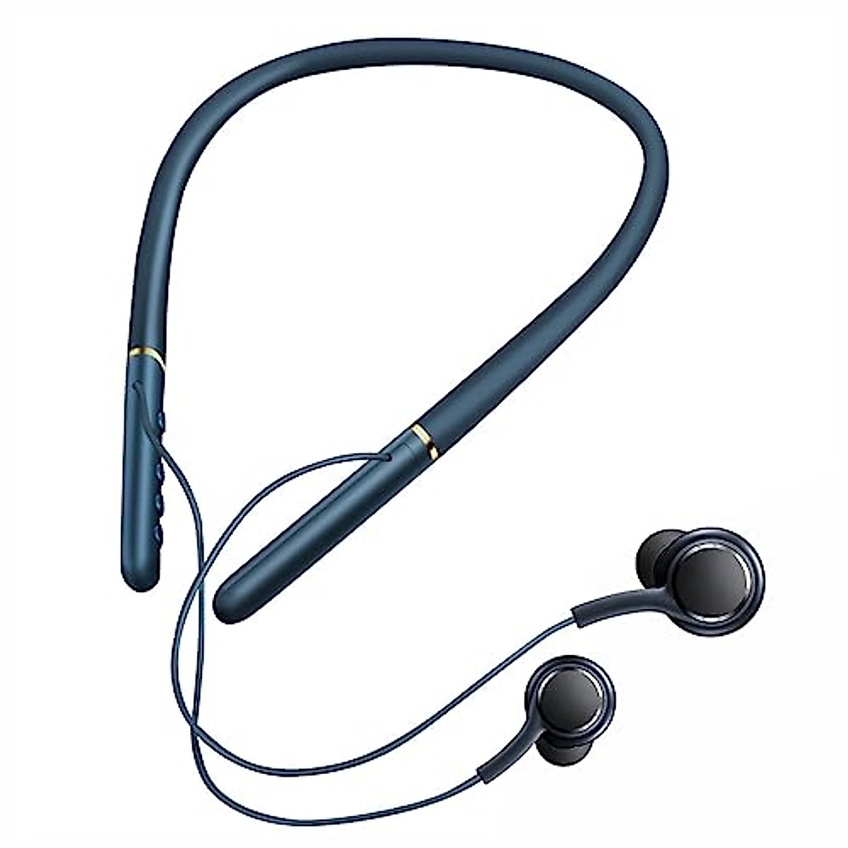 2023 New Stereo Bluetooth Headset V5.2 Wireless Bluetooth Earbuds Neckband Headset 24 Hours Continuous Play time with Microphone and Volume Remote - Black