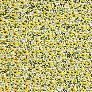 Sunflower Loquat Checked Quilting Fabric Fat Quarters,Yellow Cotton Fabric Bundles,7pcs 18 x 22 inches