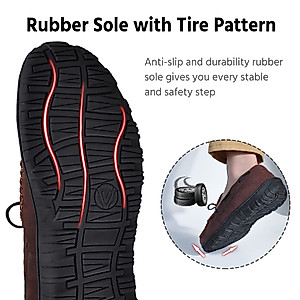 MIXIN Mens Slippers Indoor Outdoor Memory Foam House Shoes Anti-Slip Moccasins Slippers for Men