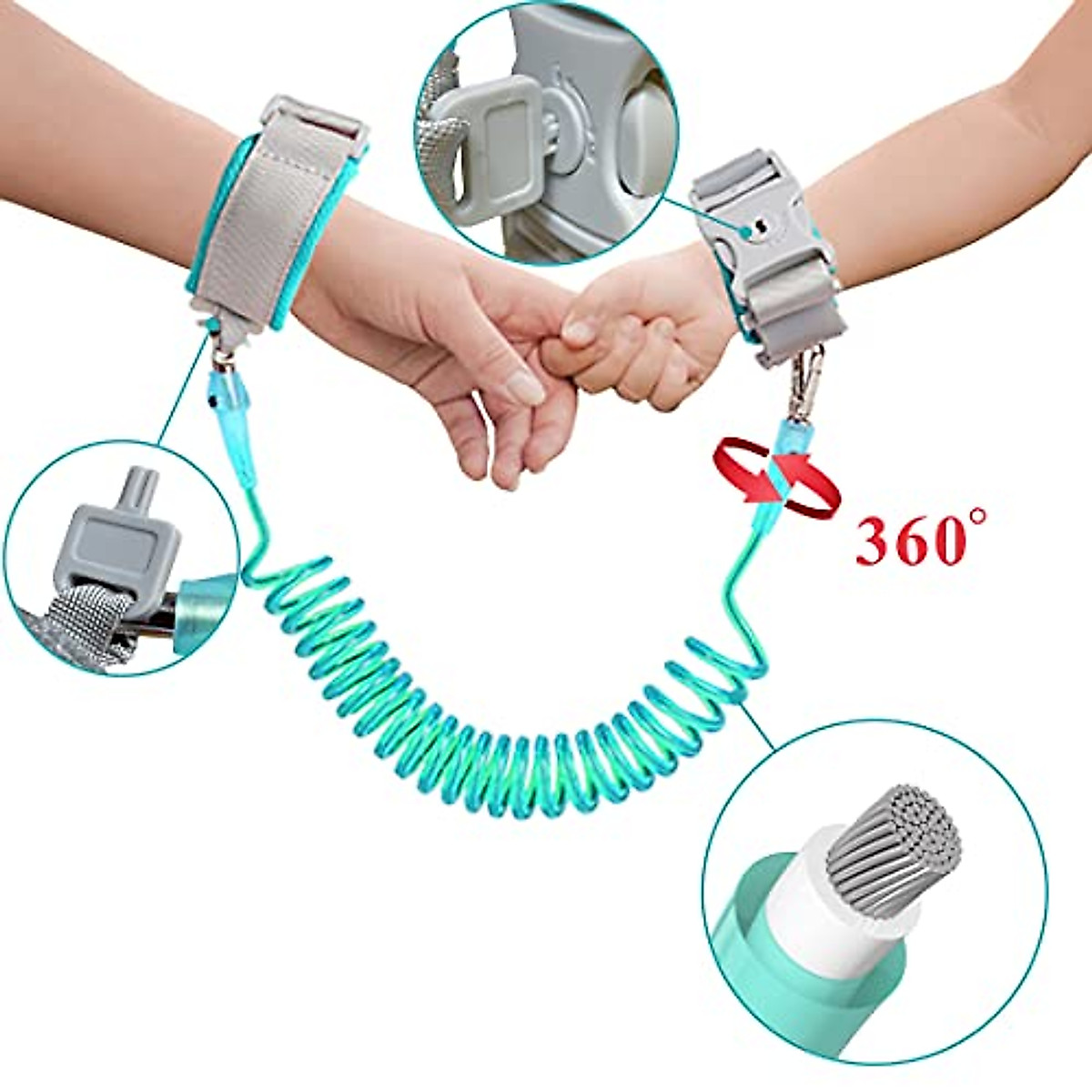 Toddler Kids Little Dinosaur Leash Backpack with Wrist Child Toddlers Safety Walking Wrist Leashes for Kids Girls Boys (Black)