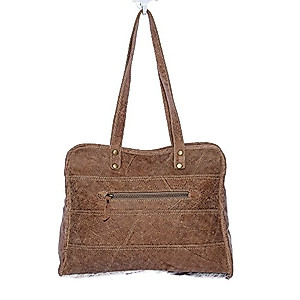 Myra Bag Stripes Cowhide Tote Bag S-1164
