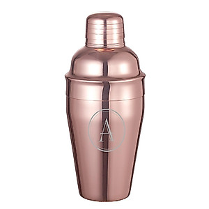 Personalized Visol Stainless Steel Cocktail Shaker with Free Initial Engraving (Copper)