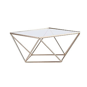 Efavormart 10" Square Gold Metal Geometric Cake Stand Gold Cake Riser with Glass Top Glossy Metallic Finish for Dessert Cupcake Pastry Candy Display Plate Event, Birthday Party