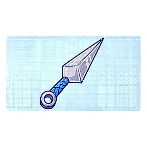 Non Slip Bathtub Mats with Suction Cups, Bath Tub Shower Mat for Bathroom, Machine Washable Bathroom Mats with Drain Holes(Sword Cartoon Ninja)