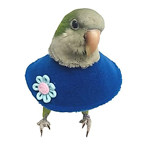 Barn Eleven Bird Collar Anti Bite Elizabethan Recovery Cone, Bird Neck Protector for Feather Plucking, Skin-Friendly Bird Neckwear Full Body Shield for Parakeet Conure Cockatiel (Large)